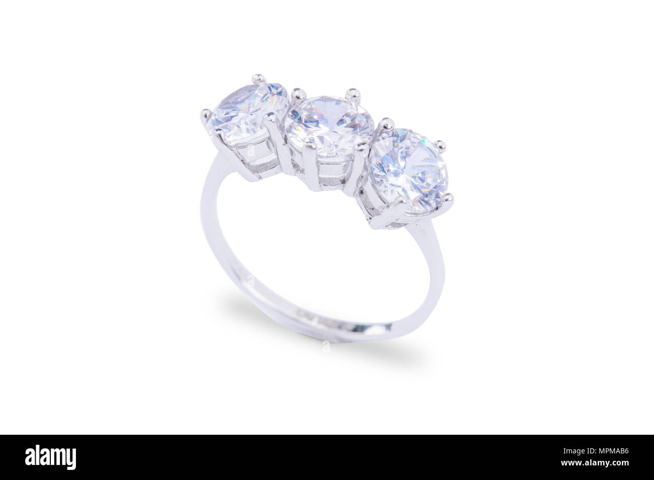 Ring on white background Stock Photo - Alamy