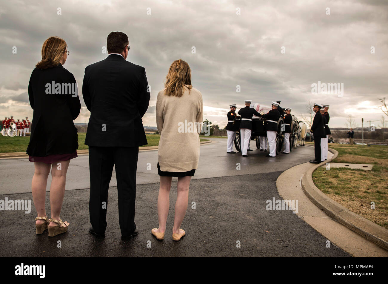 David Tincher, nephew of Pvt. Harry K. Tye, his wife Lori and daughter ...