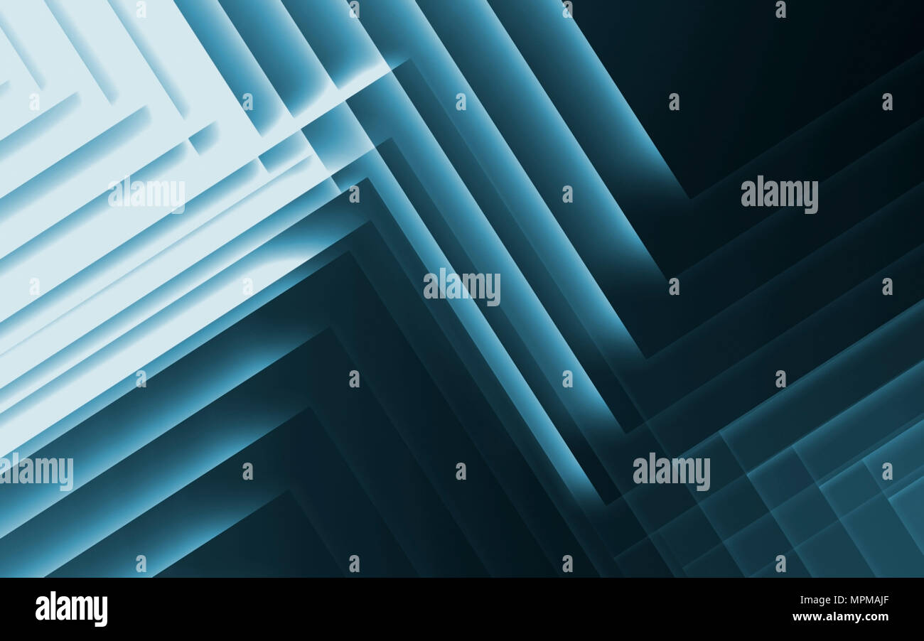 Abstract blue green cg background, geometric pattern of glowing stripes ...