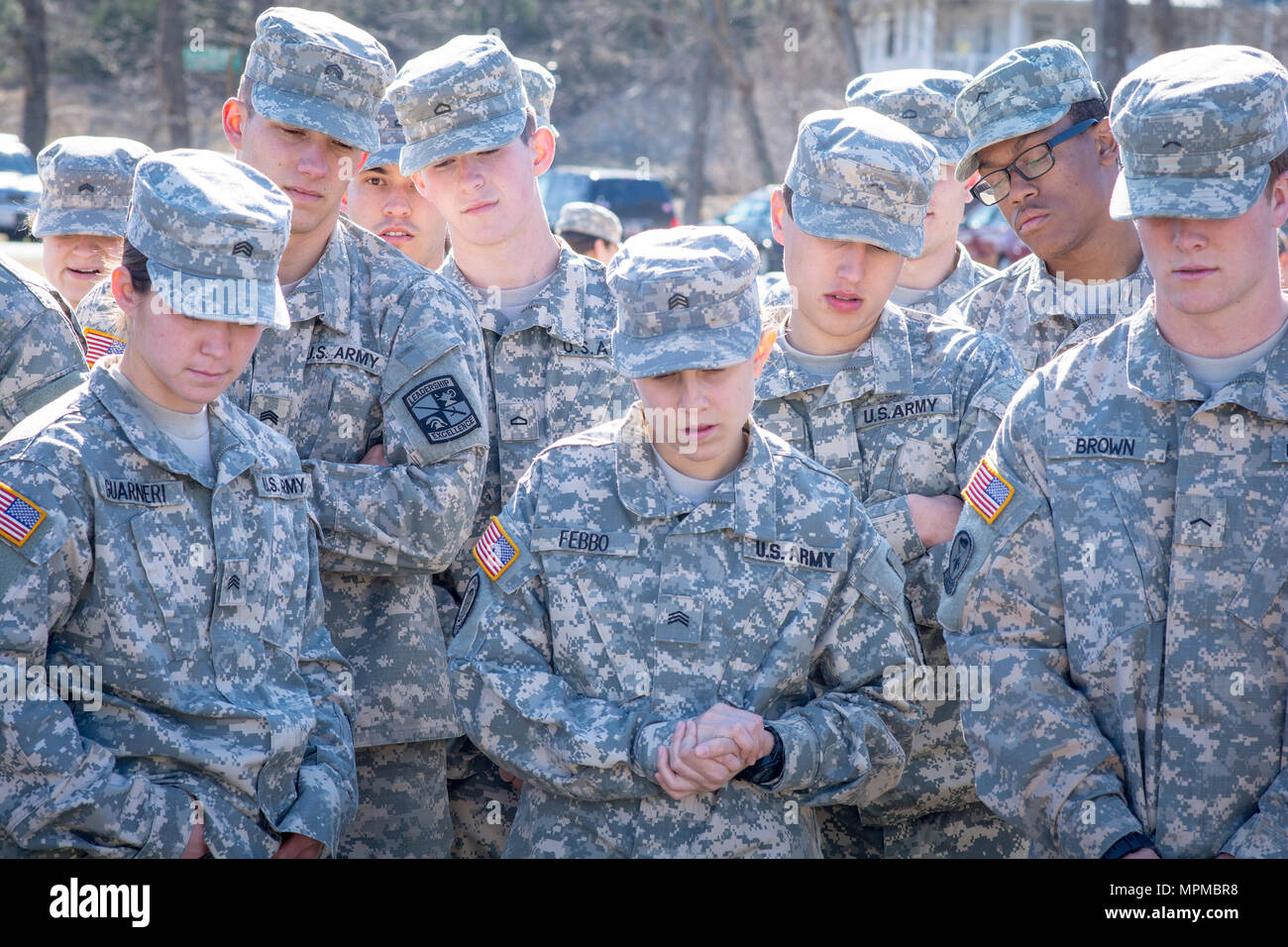 Clemson University Reserve Officers’ Training Corps cadets watch a ...