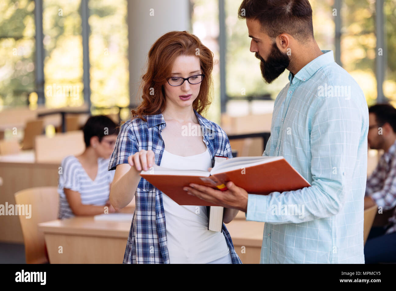 Group teens studying hi-res stock photography and images - Alamy