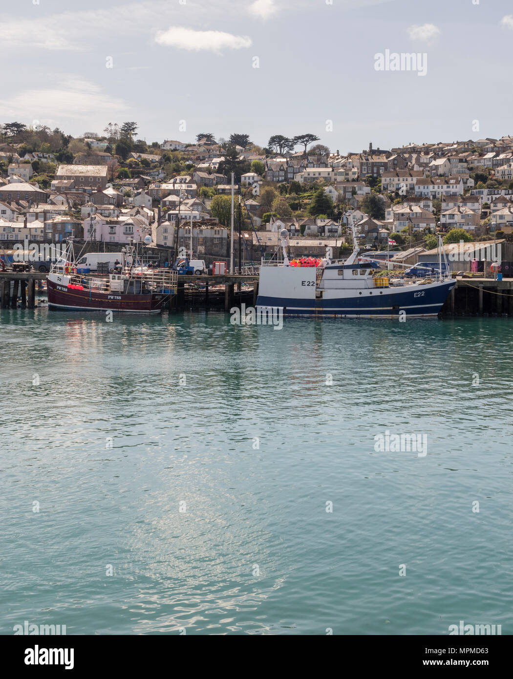 The historic fishing port of Newlyn in Cornwall, England Stock Photo ...