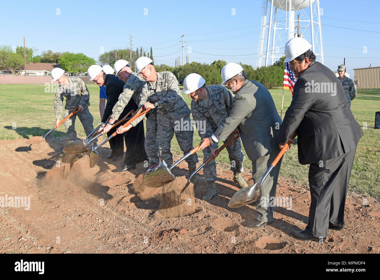 U.S. Air Force Col. Michael Downs, 17th Training Wing Commander, and ...