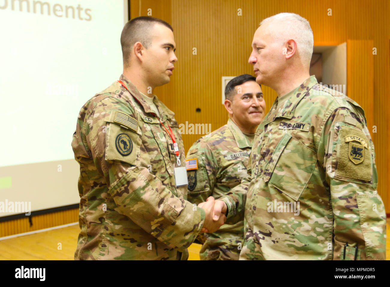 Brig. Gen. Jon Jensen, U.S. Army Africa deputy commander, thanks Capt ...