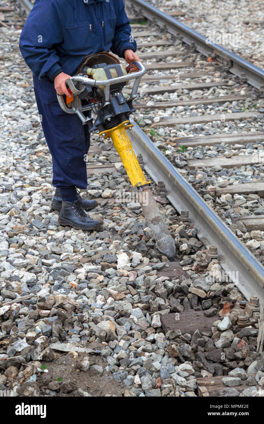 Rail tamper hi-res stock photography and images - Alamy