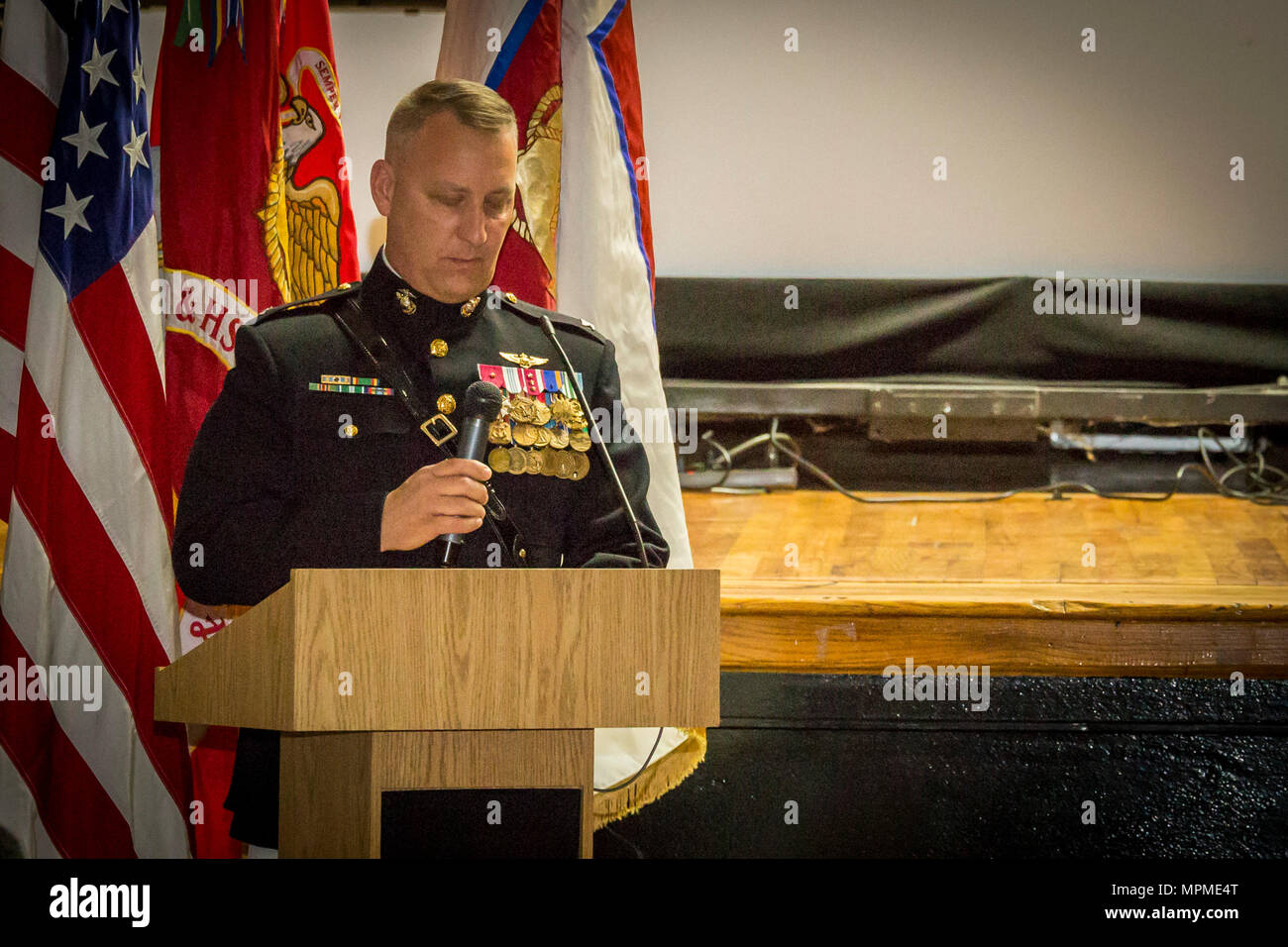 Col. Peter Buck addresses guests during a National Montford Point ...