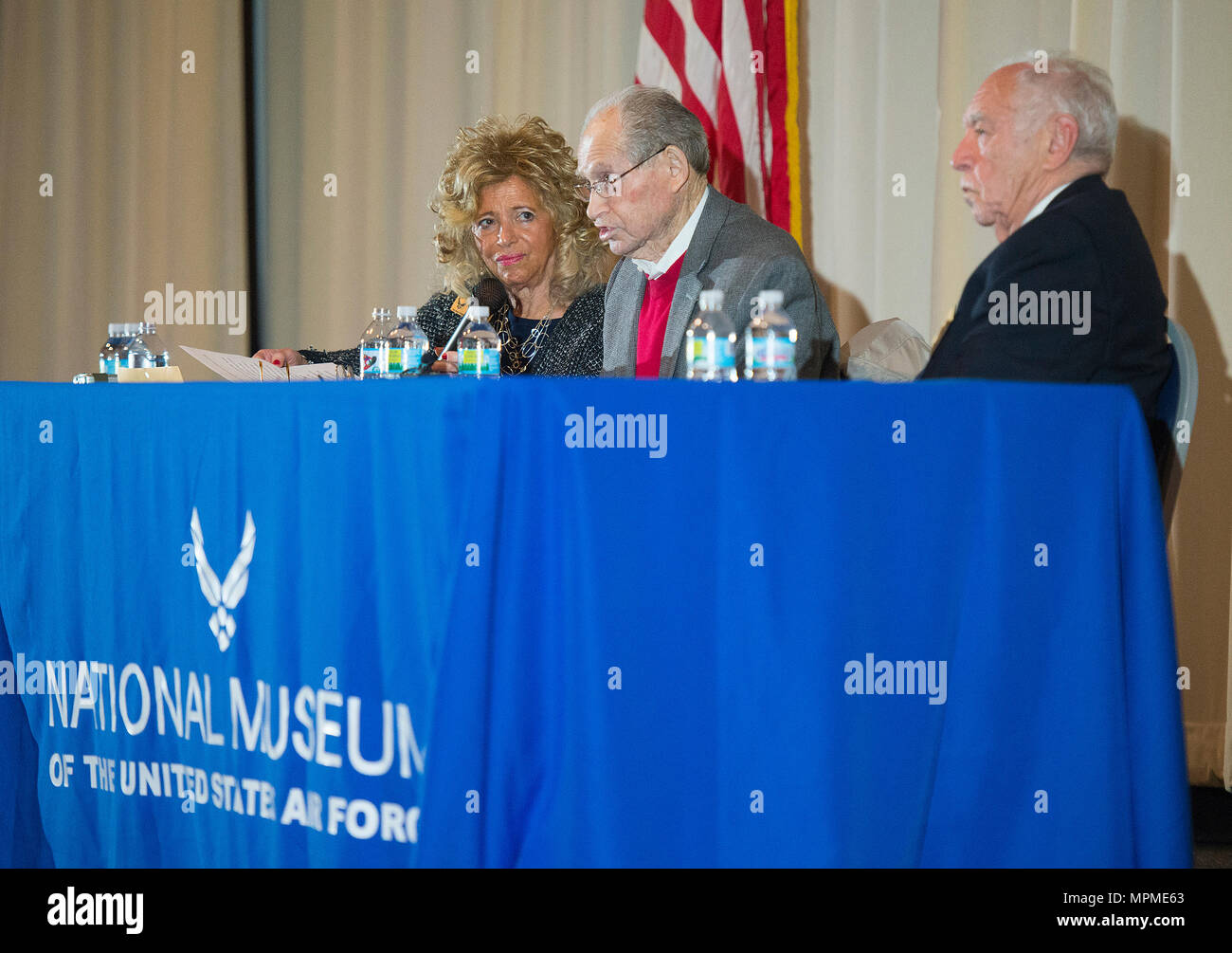 Rene Frydman, left, Samuel Heider and Ira Segalewitz speak at a forum ...
