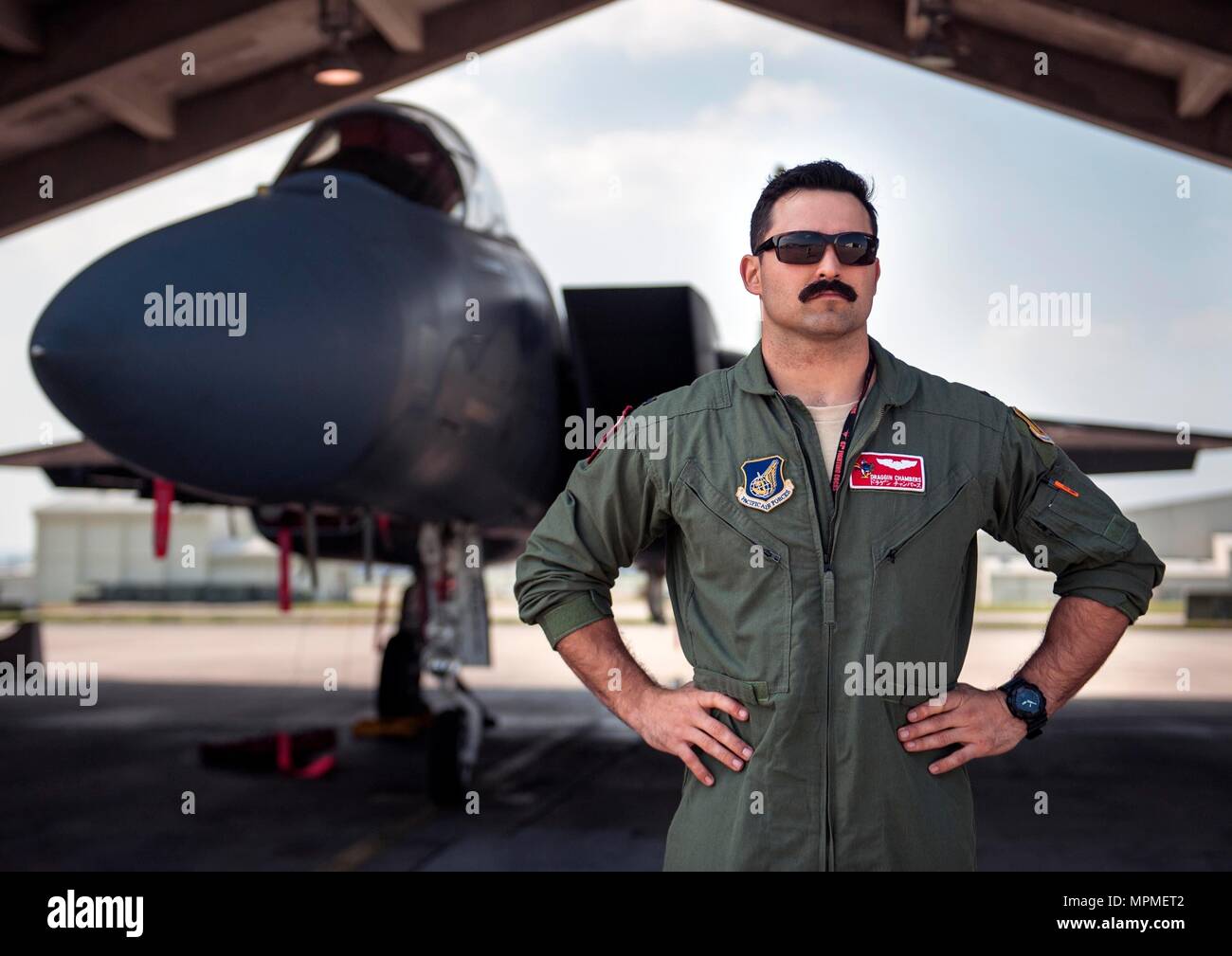 U.S. Air Force 1st Lt. James Chambers, 67th Fighter Squadron F-15C ...