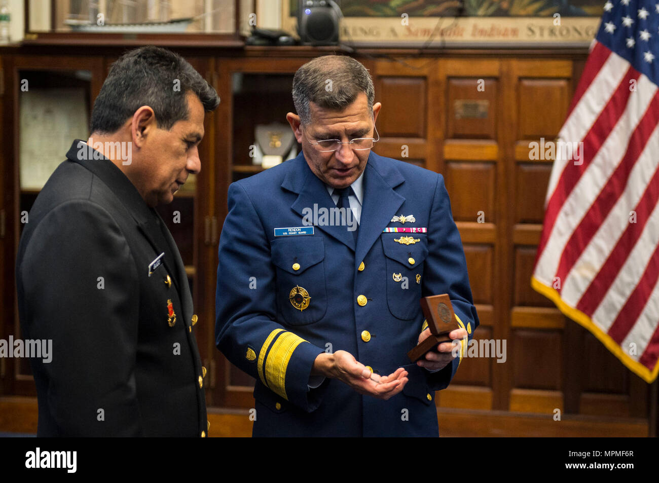 Vice Adm. Jose Manuel Guido Romero and delegates from Secretaría de ...