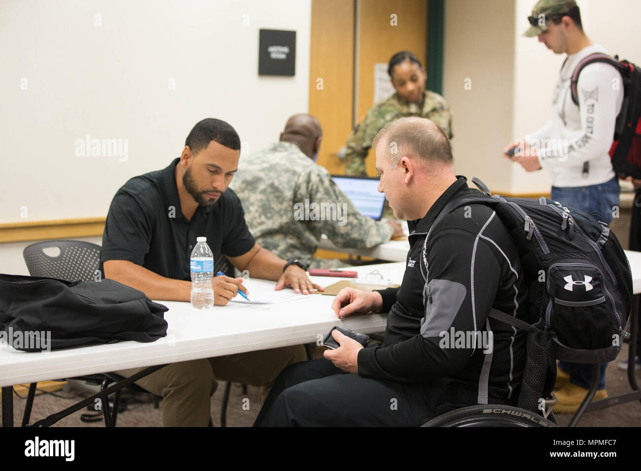 U.S. Army Col. Daniel Dudek, Bethesda, Md., arrives to in-proess for ...