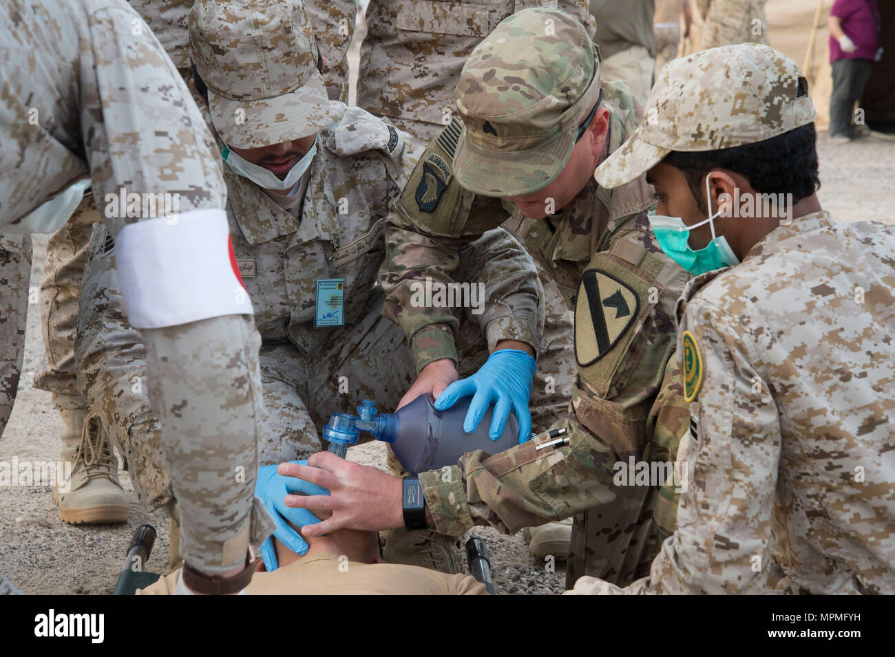 Civilian and military emergency responders from Kuwait, Bahrain, Qatar ...