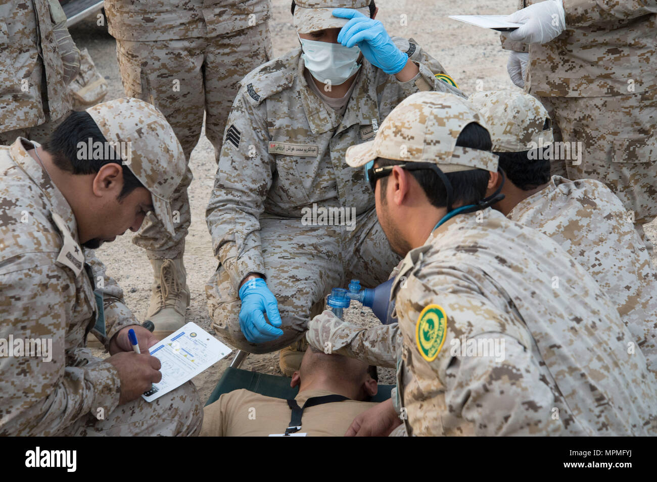 Civilian and military emergency responders from Kuwait, Bahrain, Qatar ...
