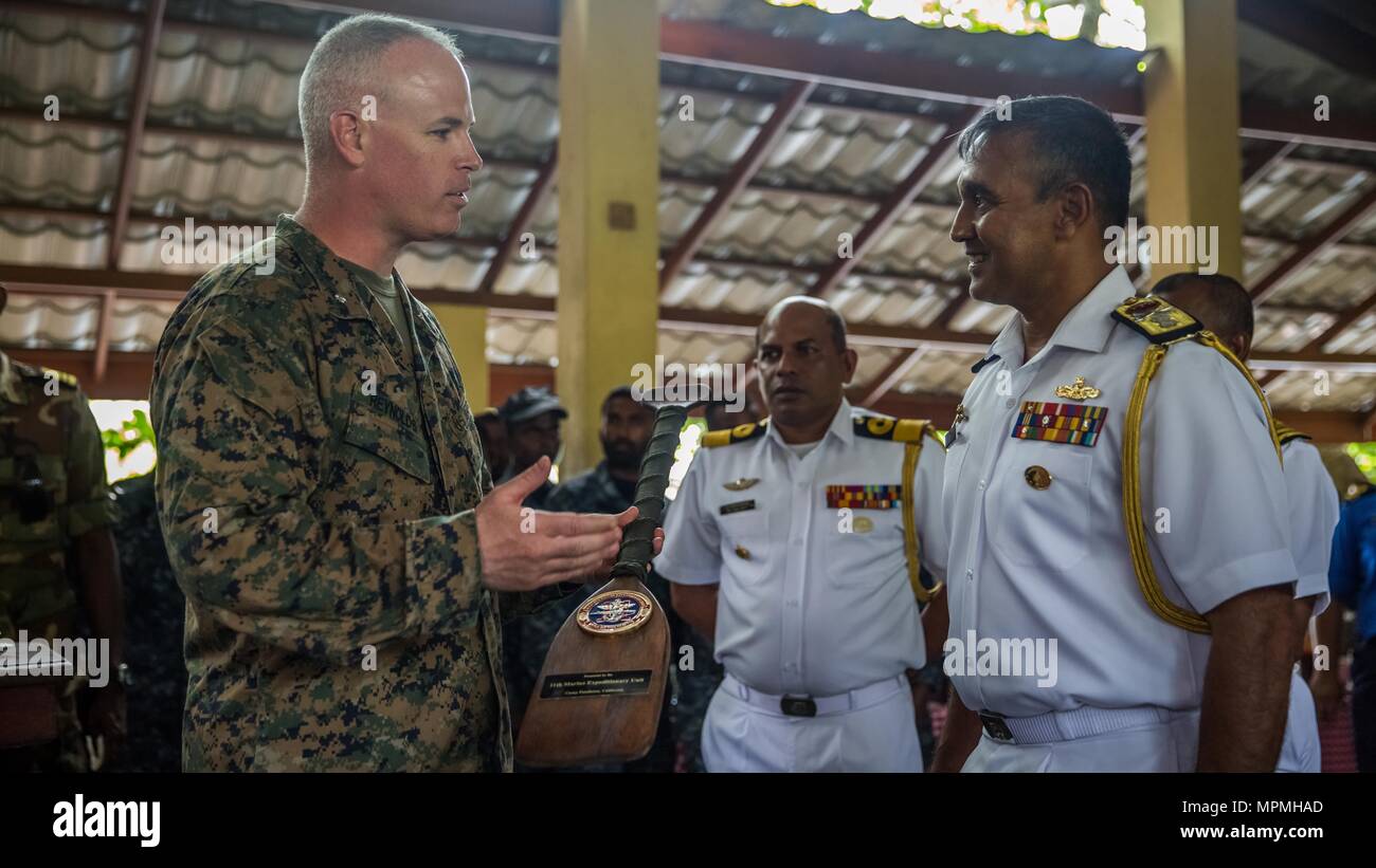 WELISARA NAVAL BASE, Sri Lanka (March 30, 2017) U.S. Marine Lt. Col ...