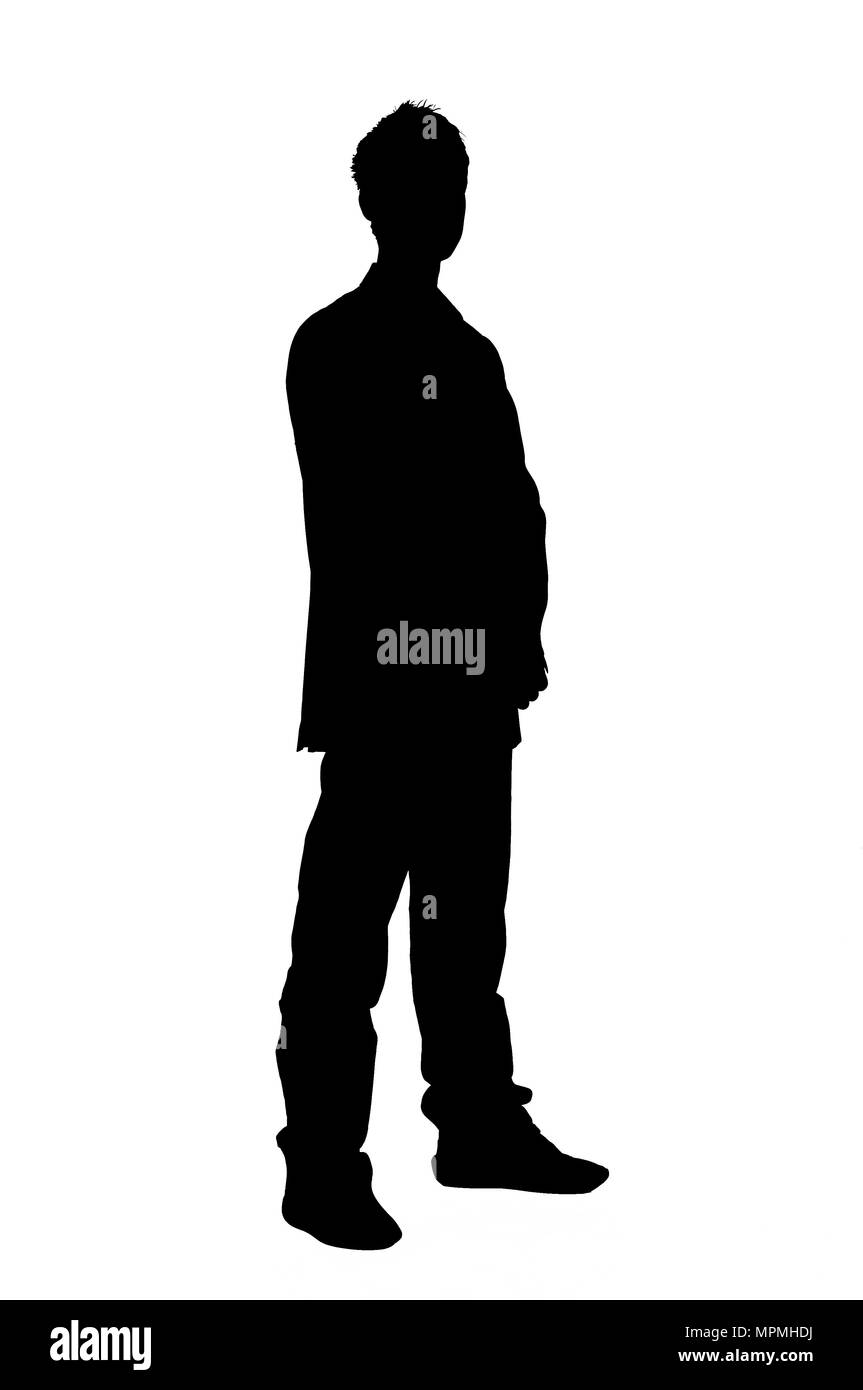 silouette of bold boy Stock Photo - Alamy