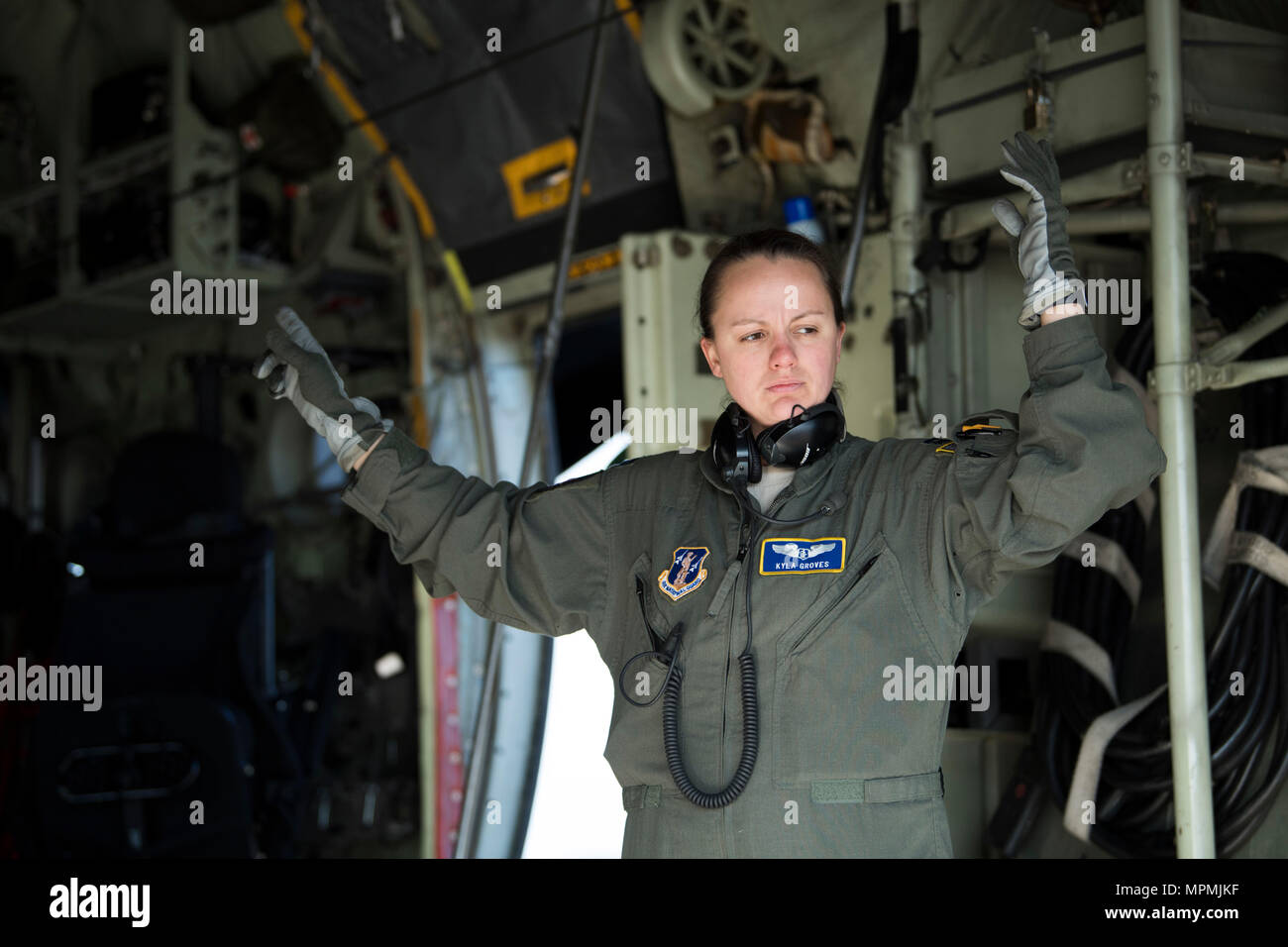 Capt. Kayla Groves, 167th Aeromedical Evacuation Squadron flight nurse ...