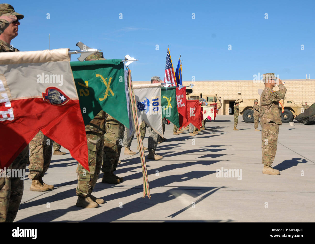Subordinate units and Soldiers of the 17th Sustainment Brigade present ...