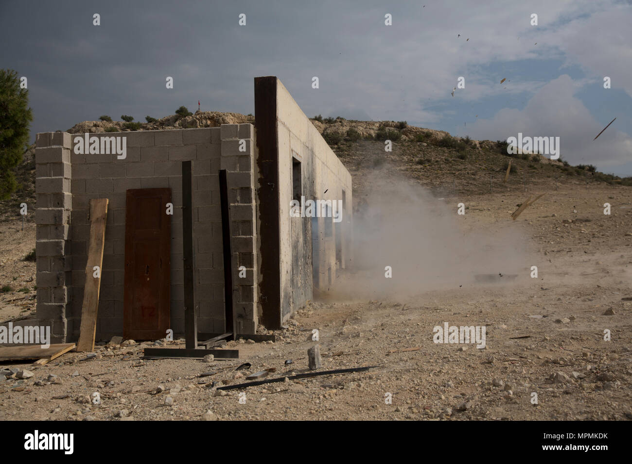 A water charge detonates during a bilateral training exercise with ...