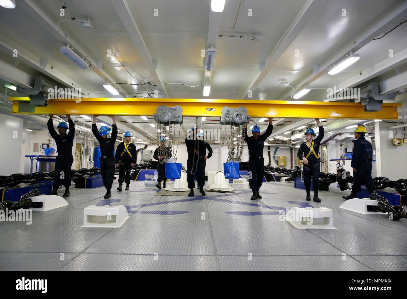 NEWPORT NEWS, Va. (April 1, 2017) -- Sailors assigned to Pre ...
