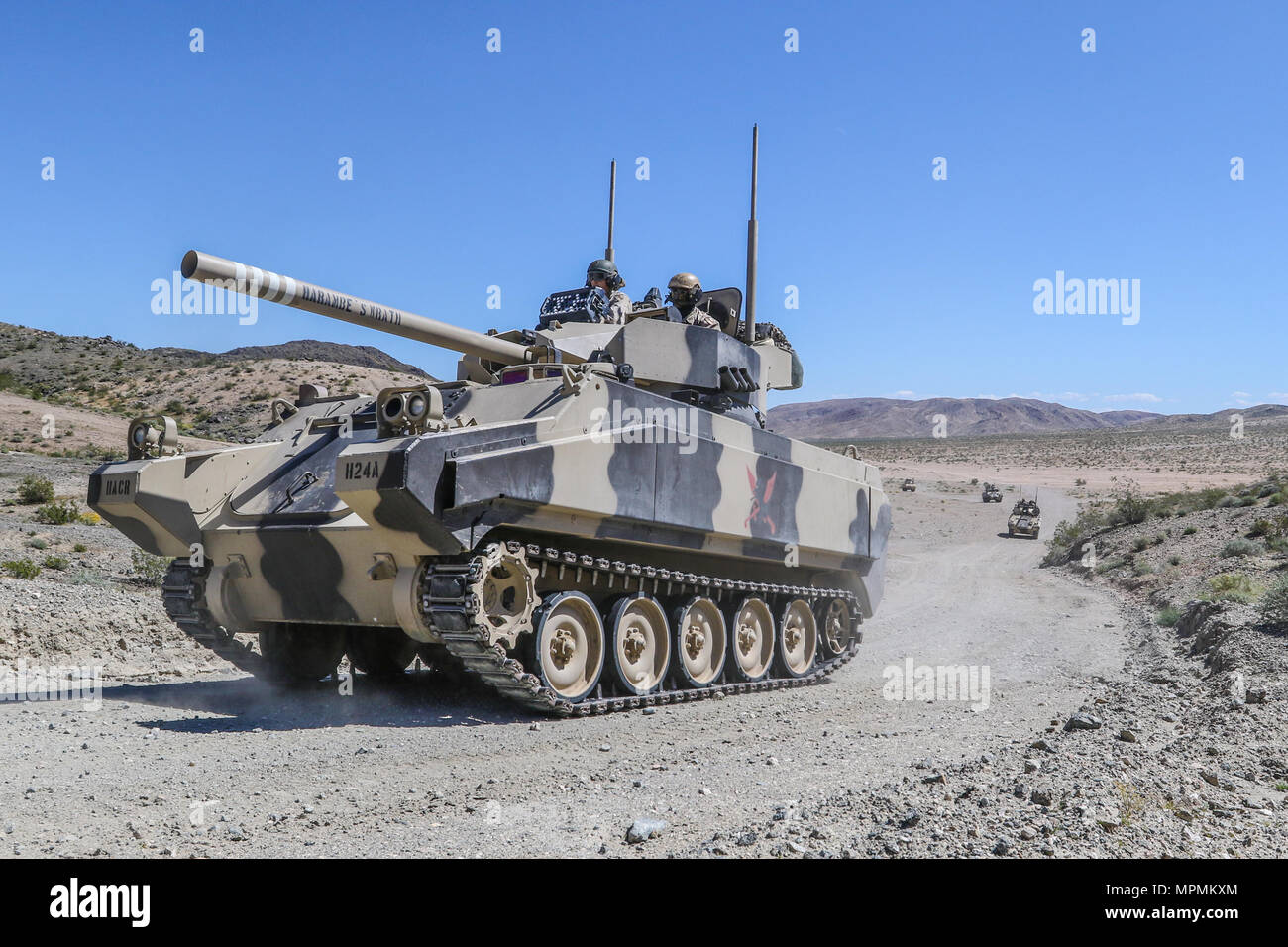 FORT IRWIN, Calif. – A Main Battle Tank from Hawg Troop, 2nd Squadron ...
