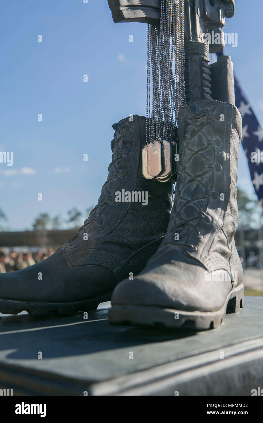 A memorial of the 29 U.S. Marines with Combat Engineer Battalion (CEB ...