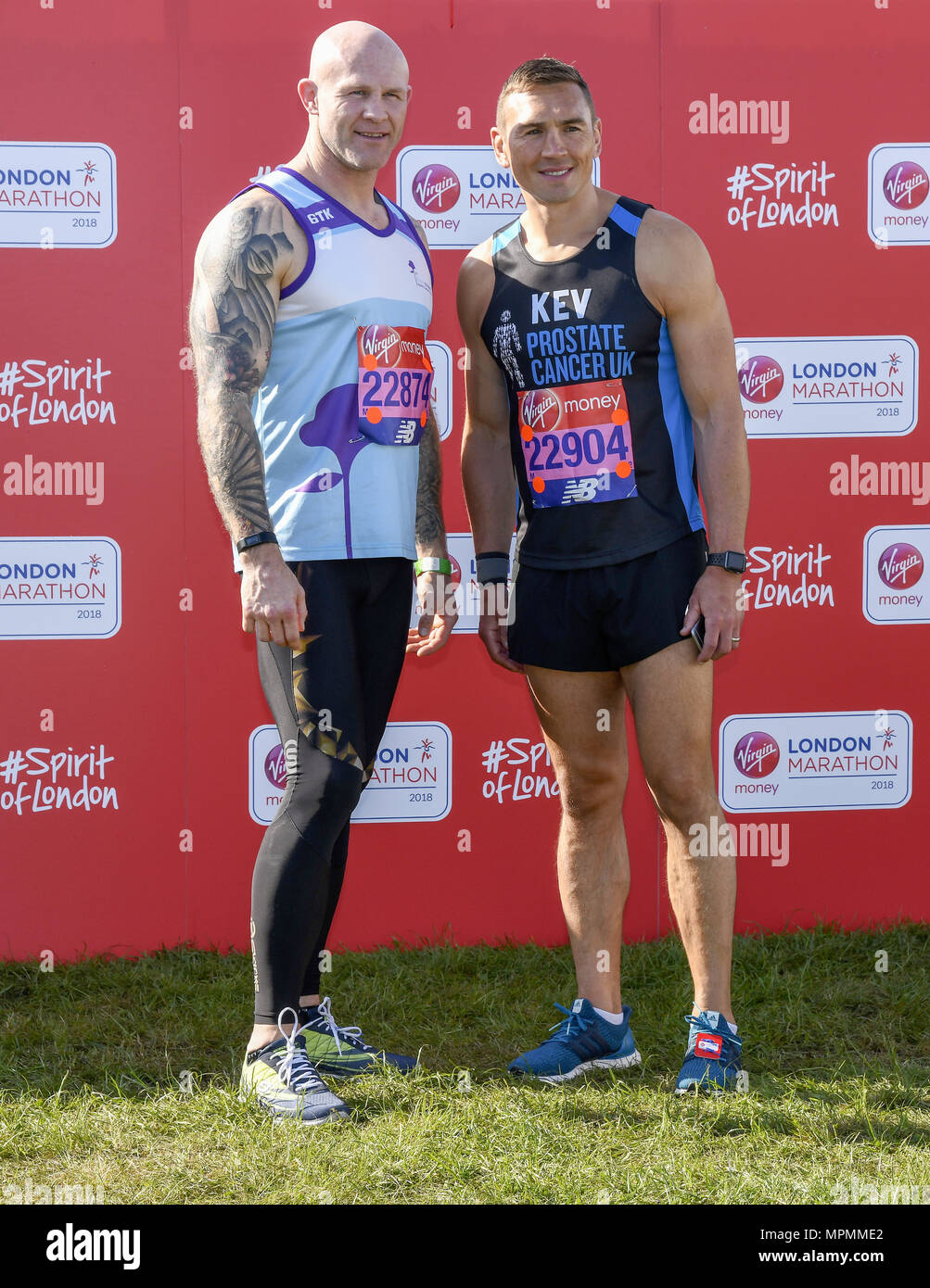 2018 London Marathon starting line Featuring: Keith Senior, Kevin ...