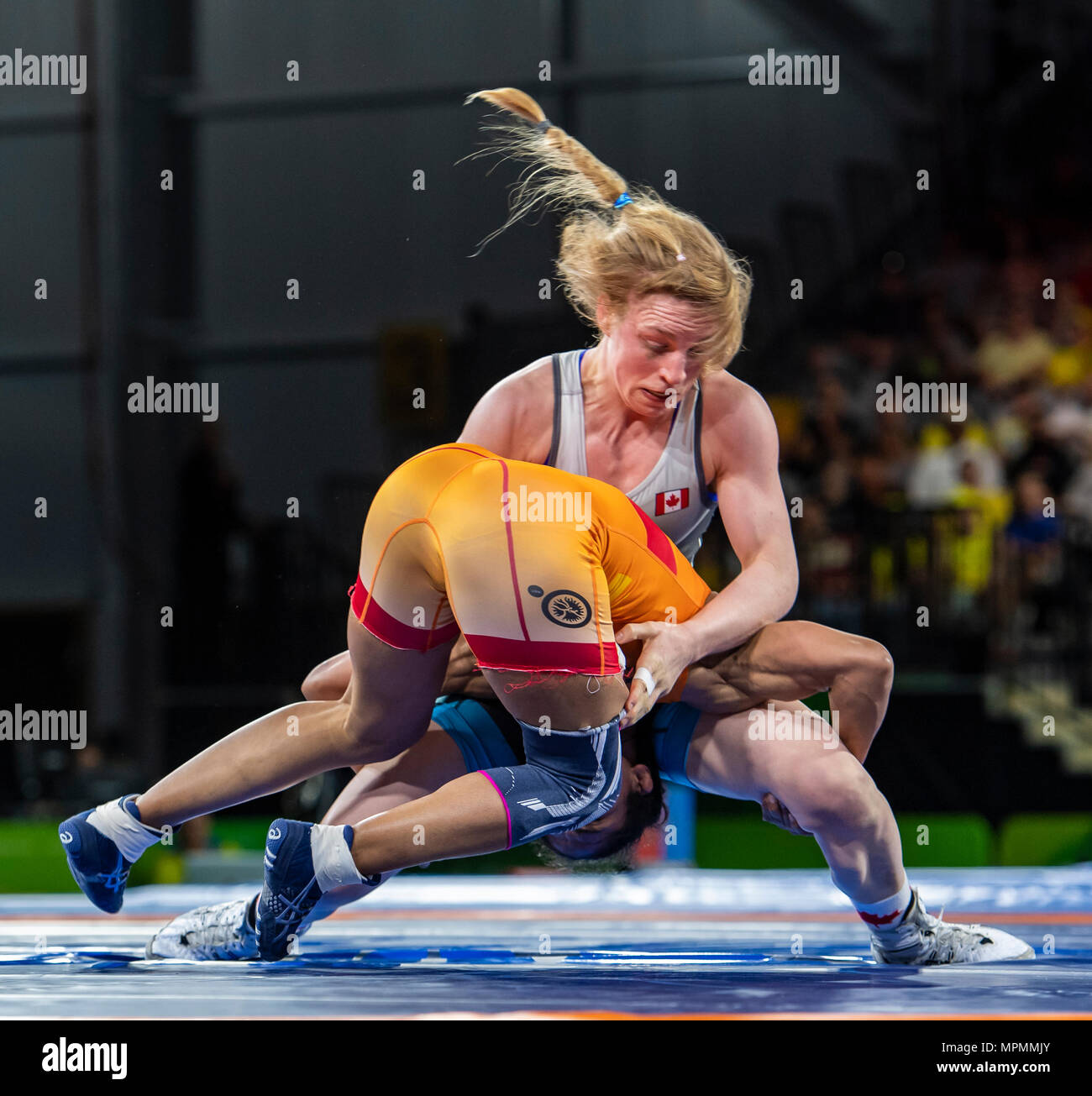GOLD COAST, AUSTRALIA - APRIL 12: Babita Kumari v Diana Weicker ...