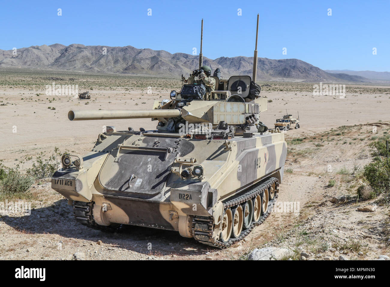 FORT IRWIN, Calif. – A Main Battle Tank from Dealer Troop, 1st Squadron ...