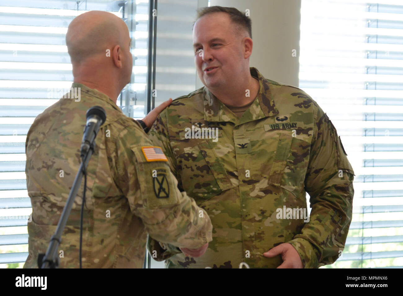 U.S. Army Col. Tom Matsel (left), assigned to the 7th Army Training ...
