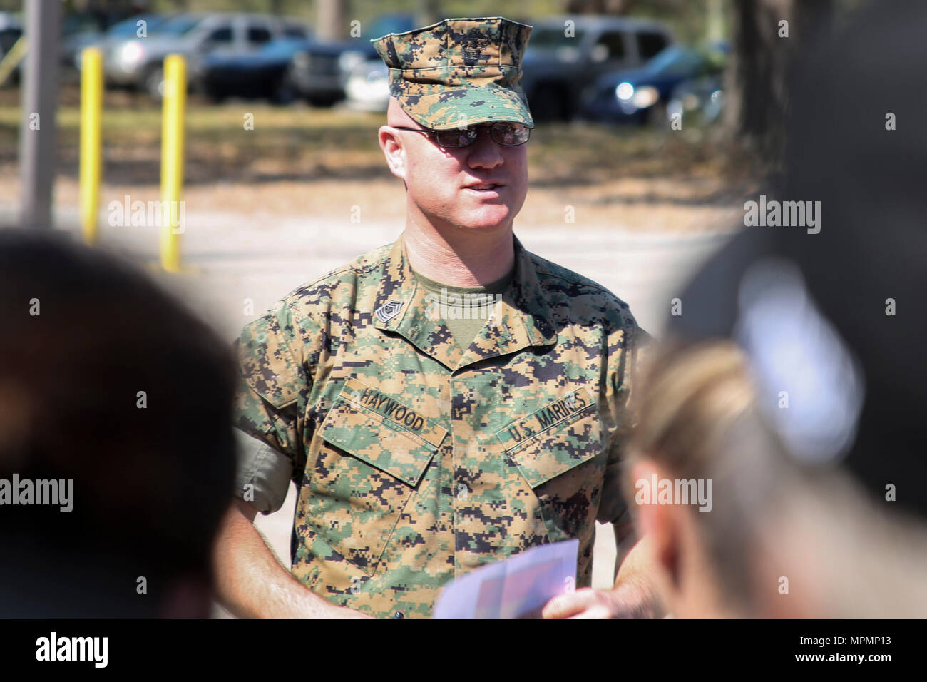 Master Gunnery Sergeant Robert W. Haywood, operations chief for the ...