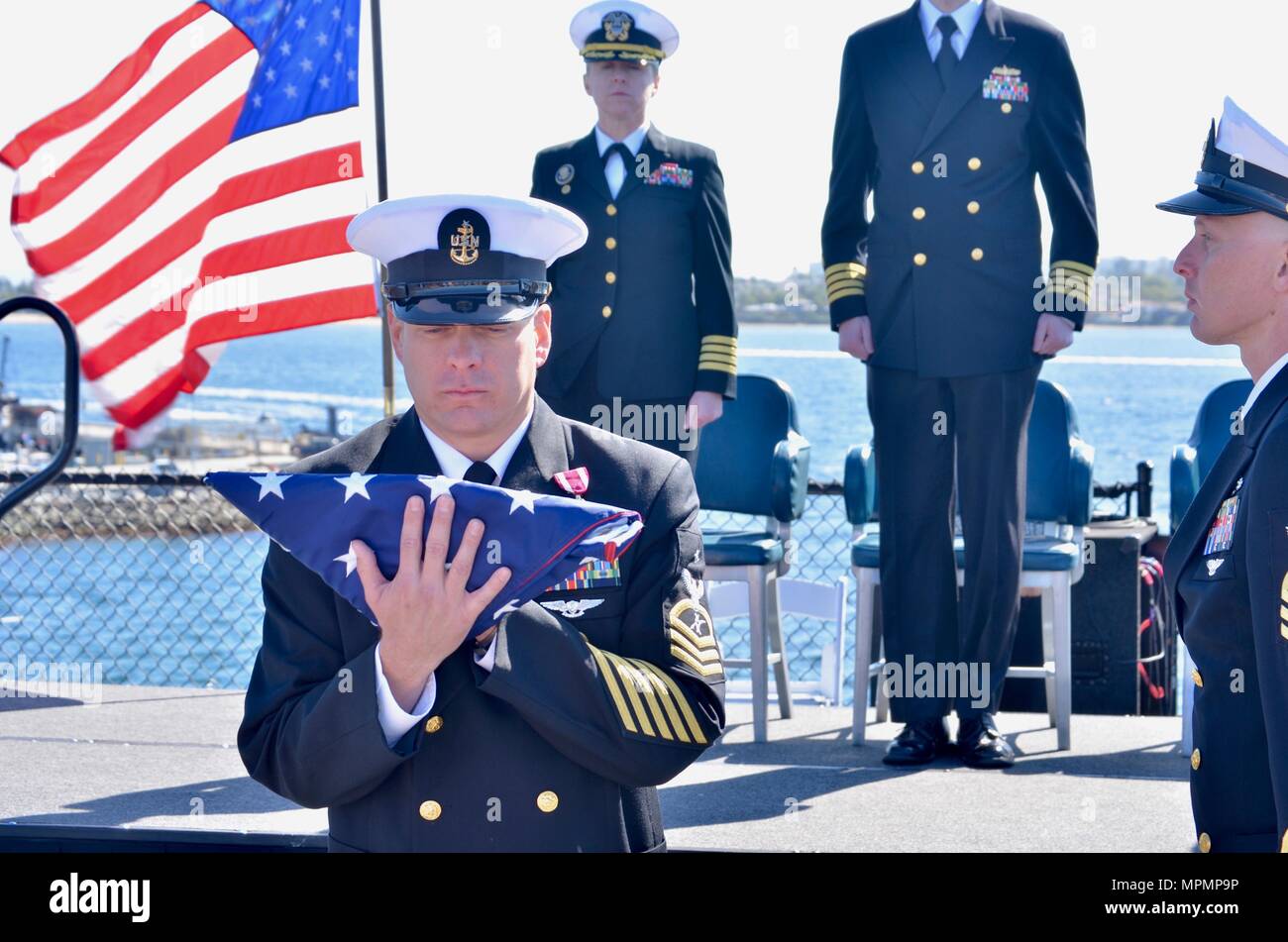 Senior Chief Legalman Shannon W. Miller retired after 23 years during a ...