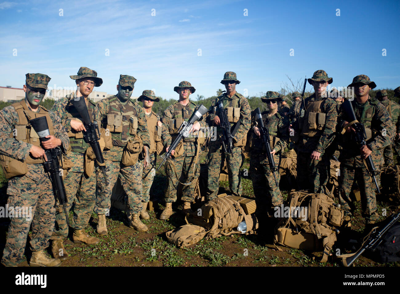 U.S. Marines with Service Company, Headquarters and Service Battalion ...