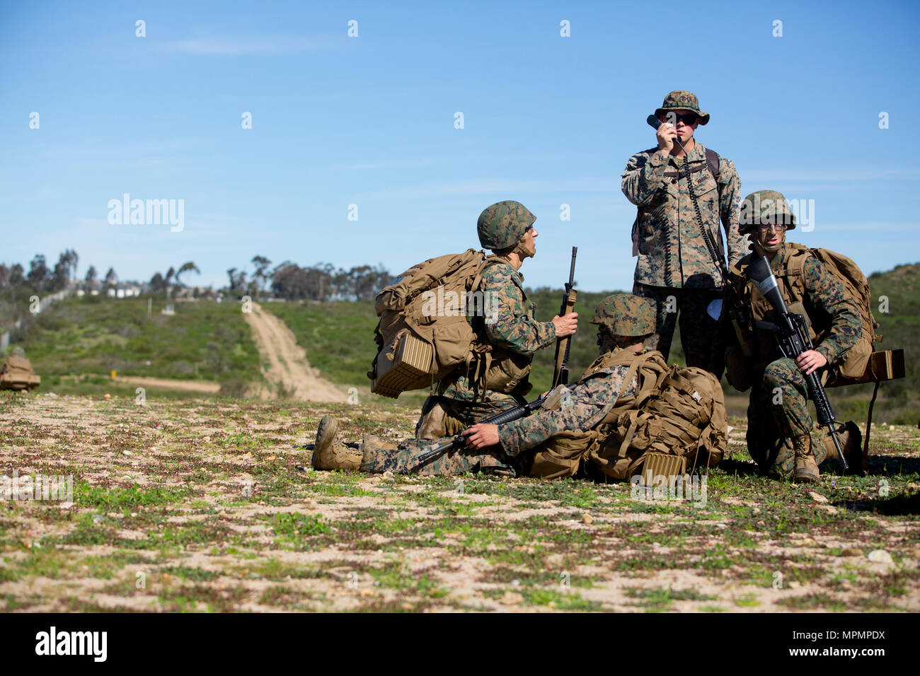 U.S. Marines with Service Company, Headquarters and Service Battalion ...