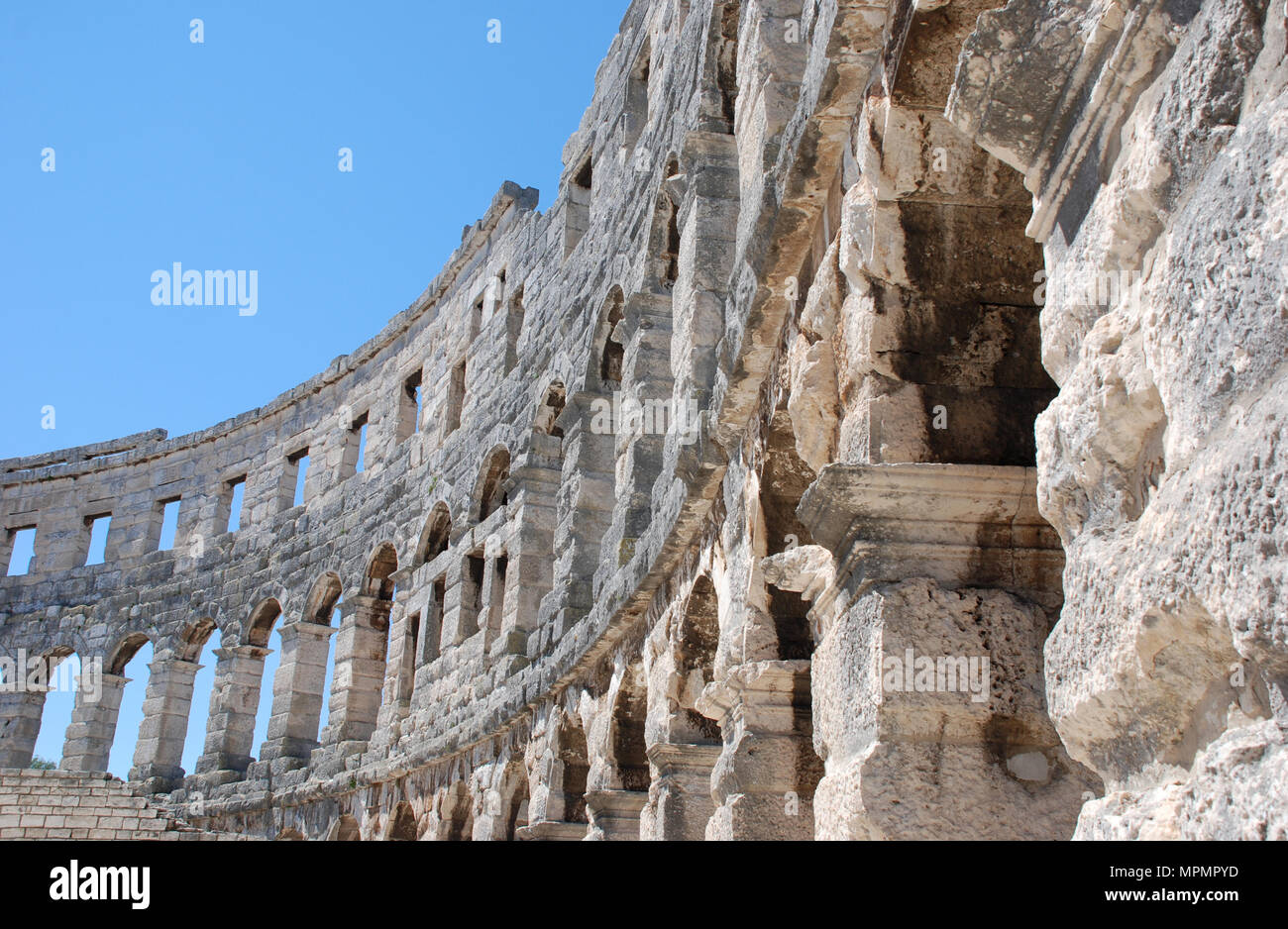 Amphitheatre in Pula, Croatia Stock Photo - Alamy