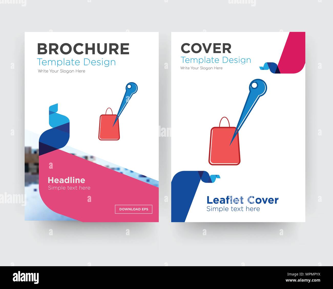 store locator brochure flyer design template with abstract photo ...