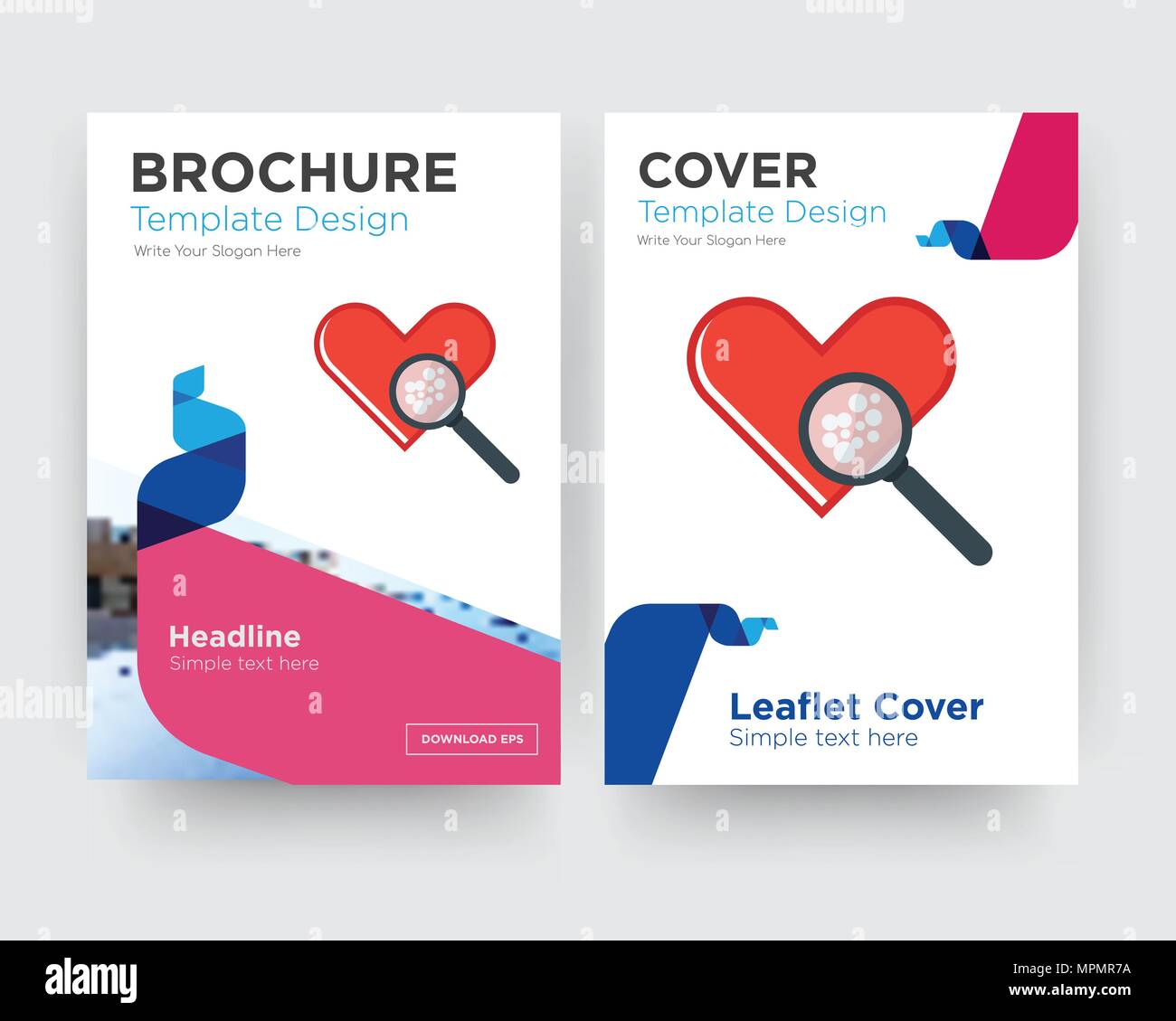 cholesterol brochure flyer design template with abstract photo ...