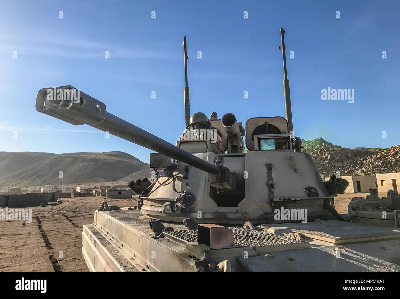 FORT IRWIN, Calif. – An OPFOR Surrogate Vehicle from Easy Troop, 2nd ...