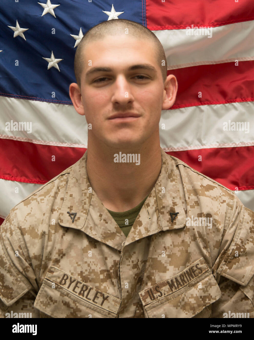 U.S. Marine Lance Cpl. Lake Byerley, a Niceville, Florida native is an ...