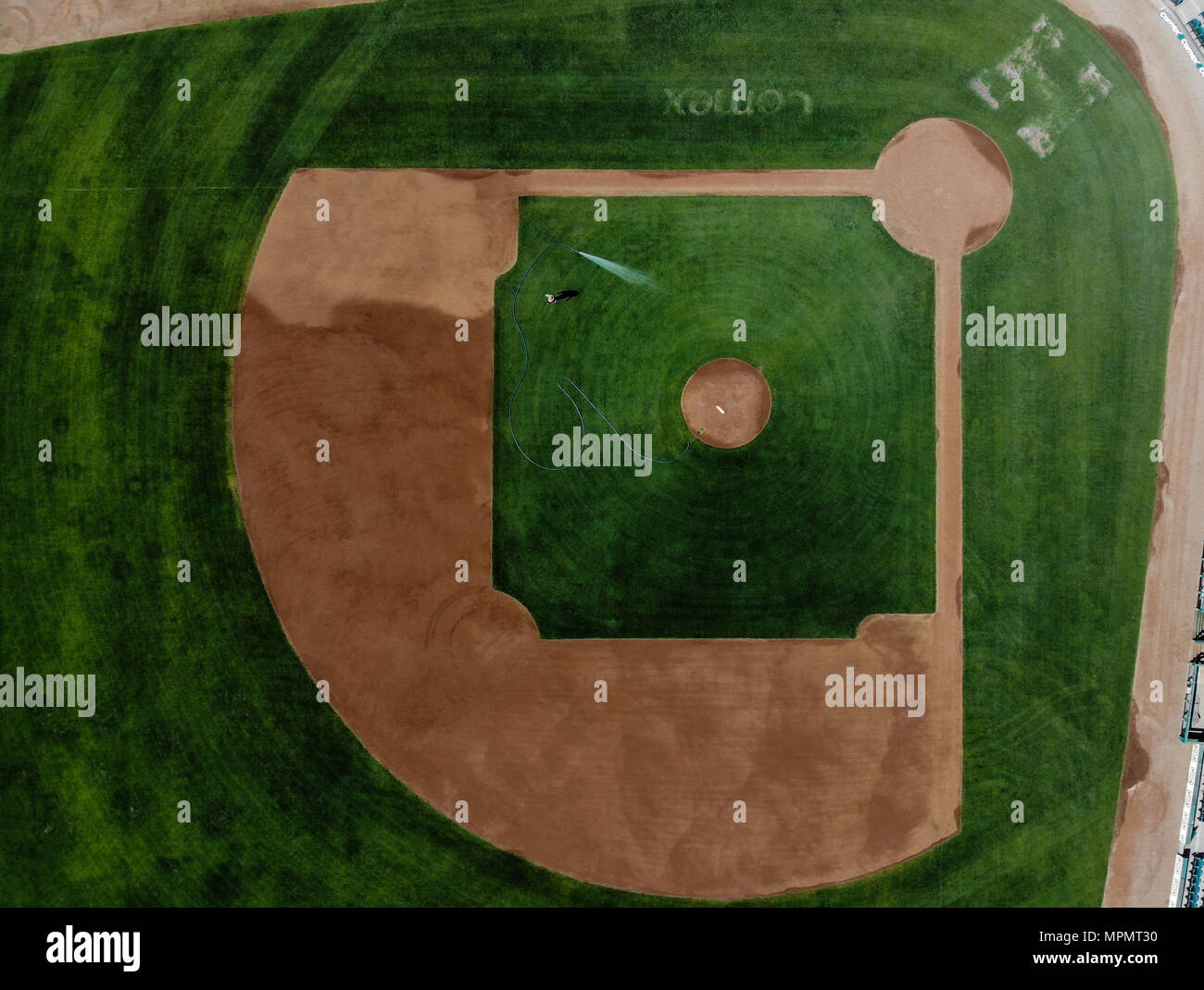 Aerial view or aerial photography of the Sonora Stadium, home of the ...