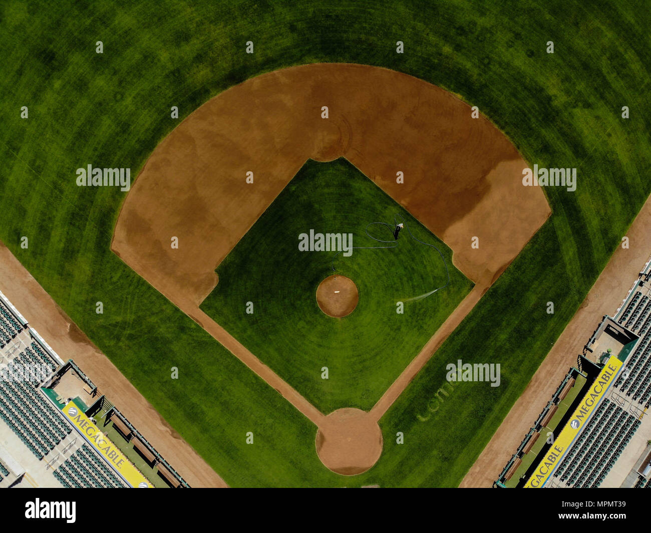 Aerial view or aerial photography of the Sonora Stadium, home of the ...