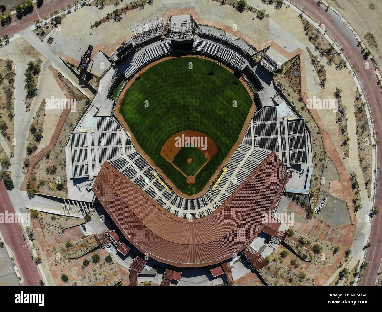 Aerial view or aerial photography of the Sonora Stadium, home of the ...