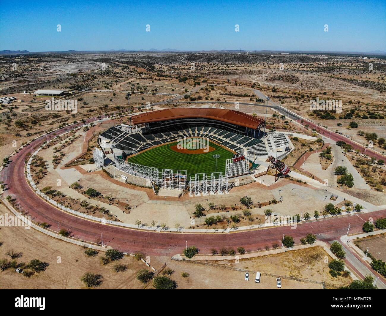 Aerial view or aerial photography of the Sonora Stadium, home of the ...