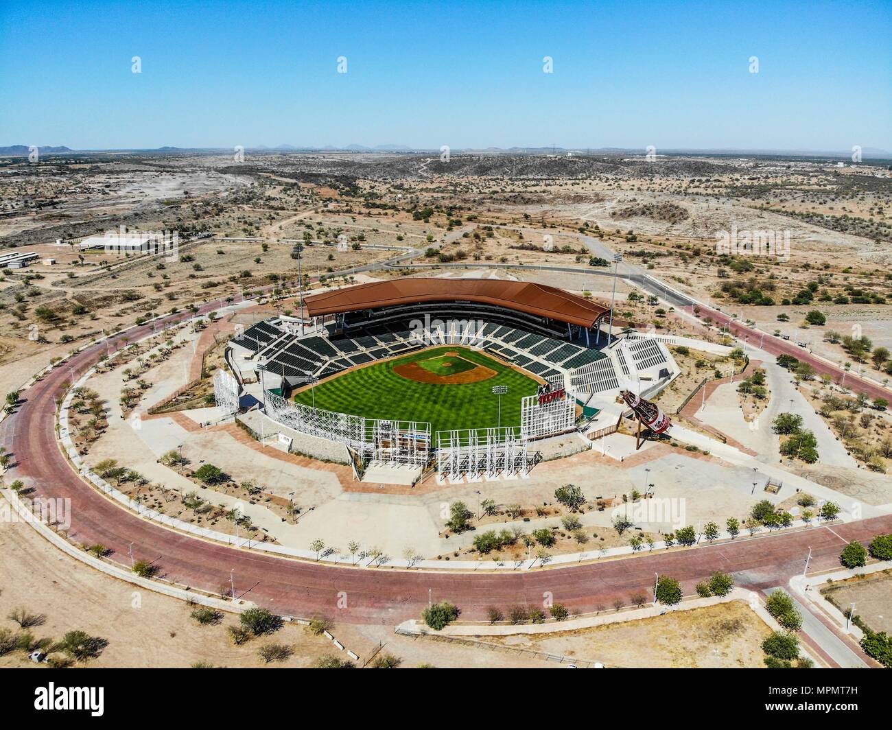 Aerial view or aerial photography of the Sonora Stadium, home of the ...