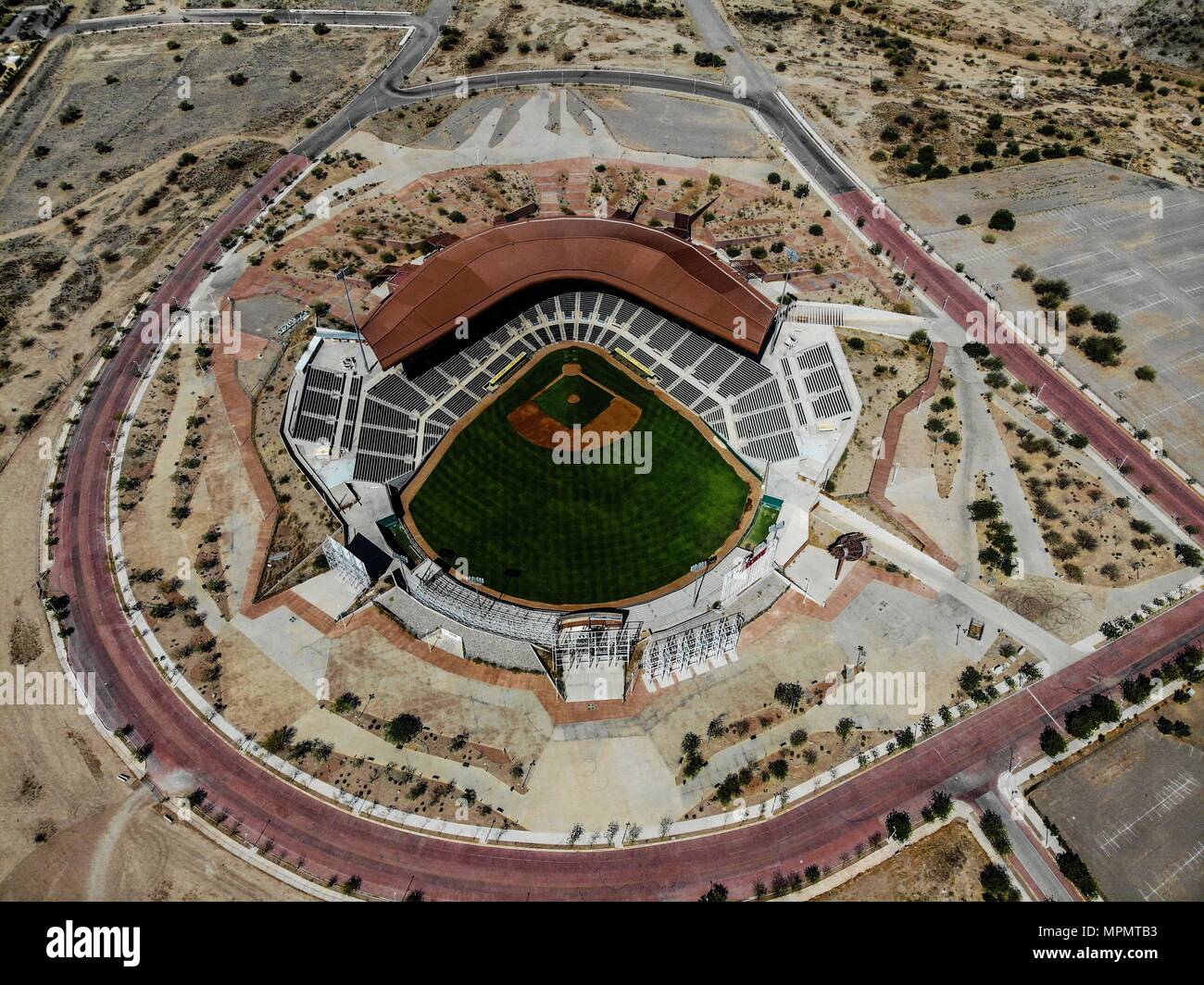 Aerial view or aerial photography of the Sonora Stadium, home of the ...