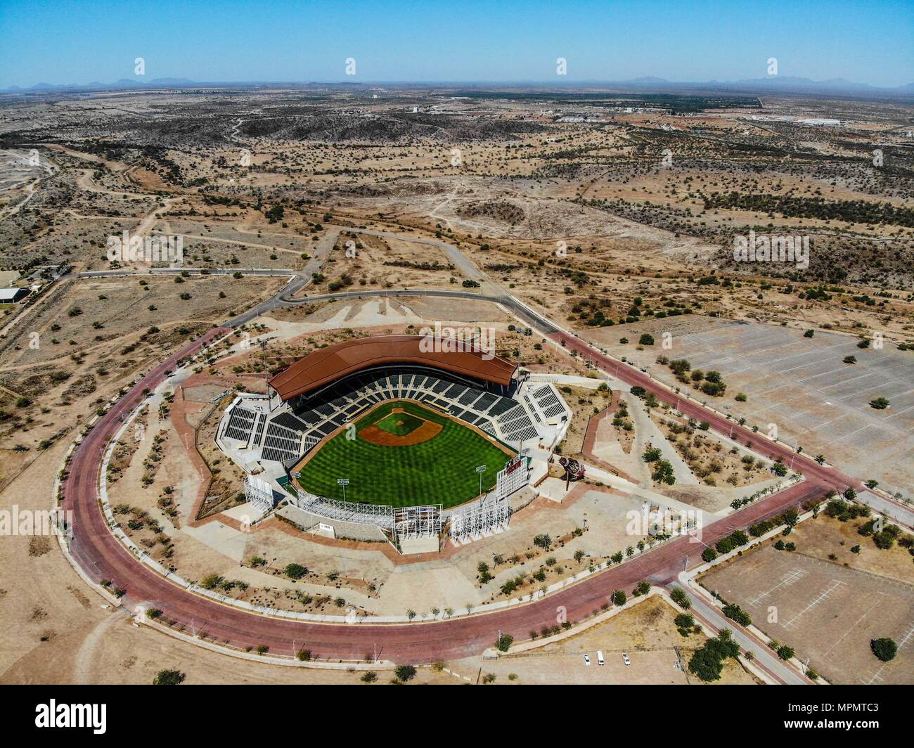 Aerial view or aerial photography of the Sonora Stadium, home of the ...