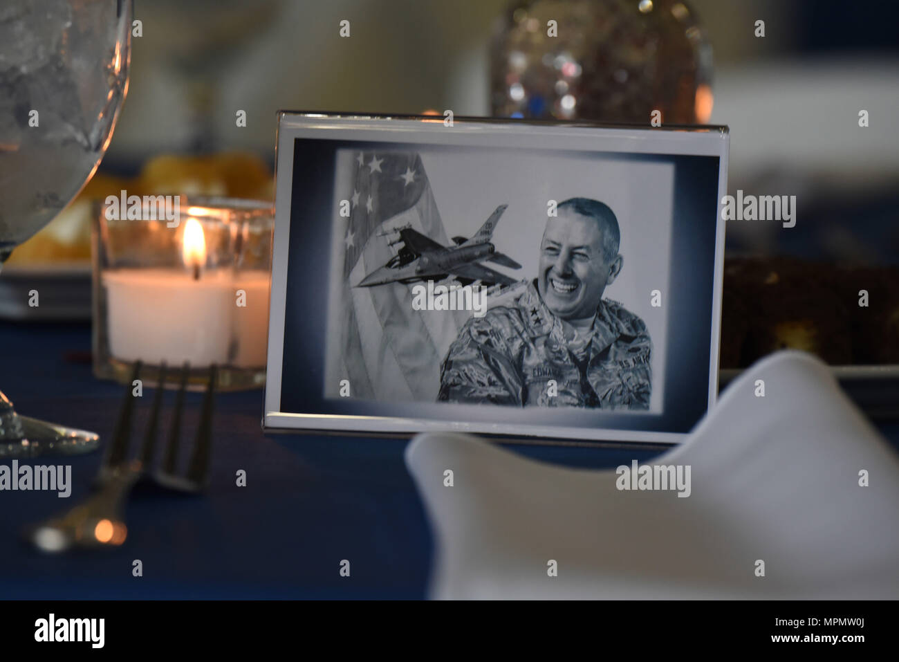 A framed pencil drawing of United States Air Force Maj. Gen. H. Michael ...