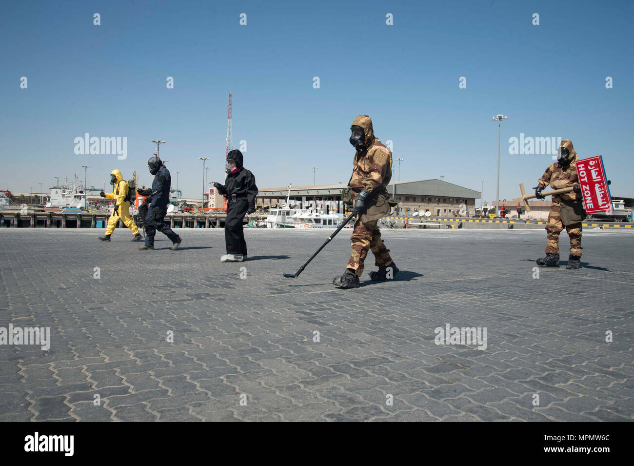 Civilian and military emergency responders from Kuwait, Bahrain, Qatar ...