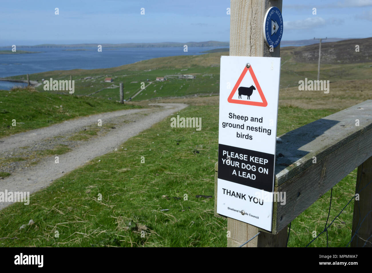 Sign on fence post at farm please keep dog on lead sheep and ground ...