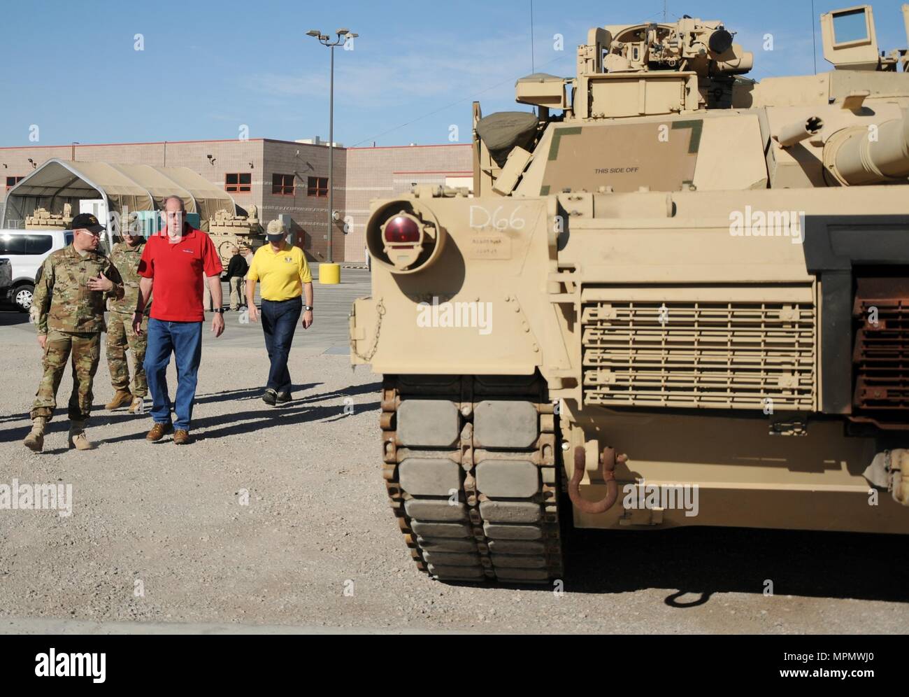 Brig. Gen. William Burks, Nevada Adjutant General, inspects a tank ...
