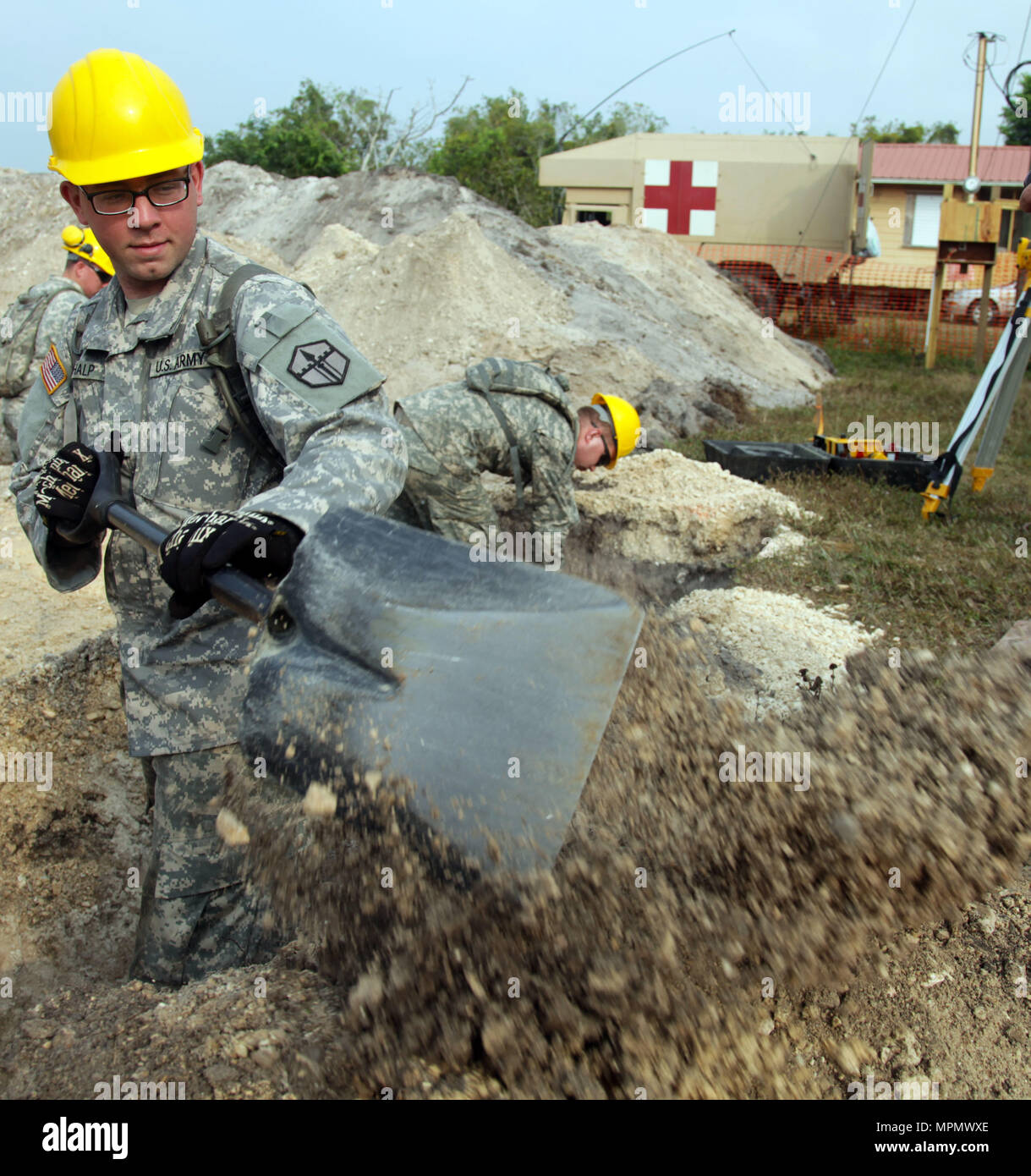 Spc. Charlie Phalp, with the 672nd Engineer Company from Missoula ...