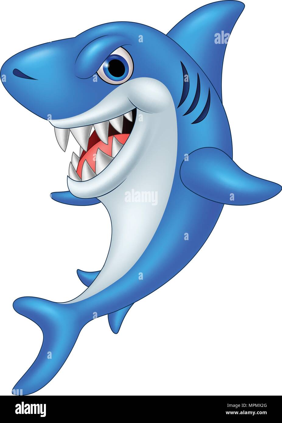 Happy Cartoon Shark